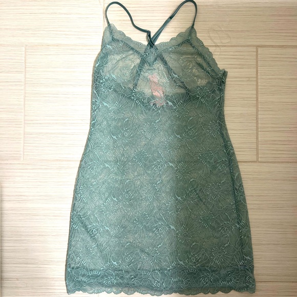 Victoria's Secret | Intimates & Sleepwear | Light Blue Lace Teddy ...